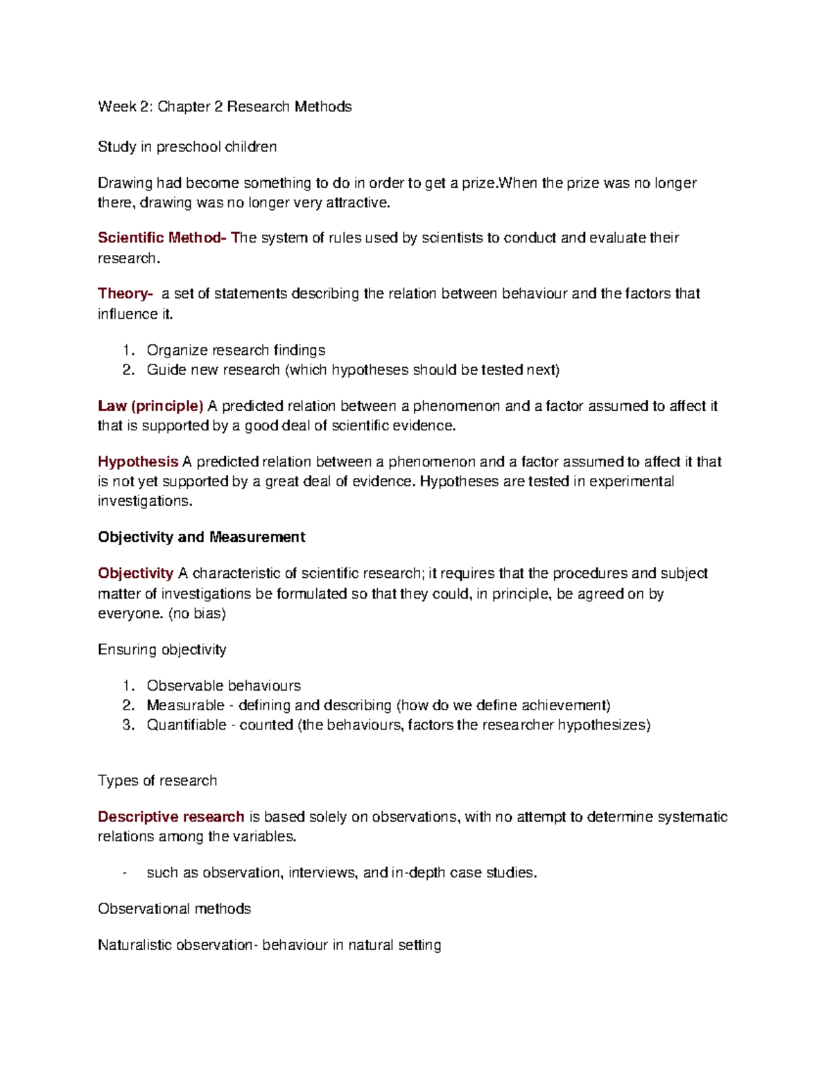 Part 1 of the chapter 2 Letcure Notes Review - Week 2: Chapter 2 ...