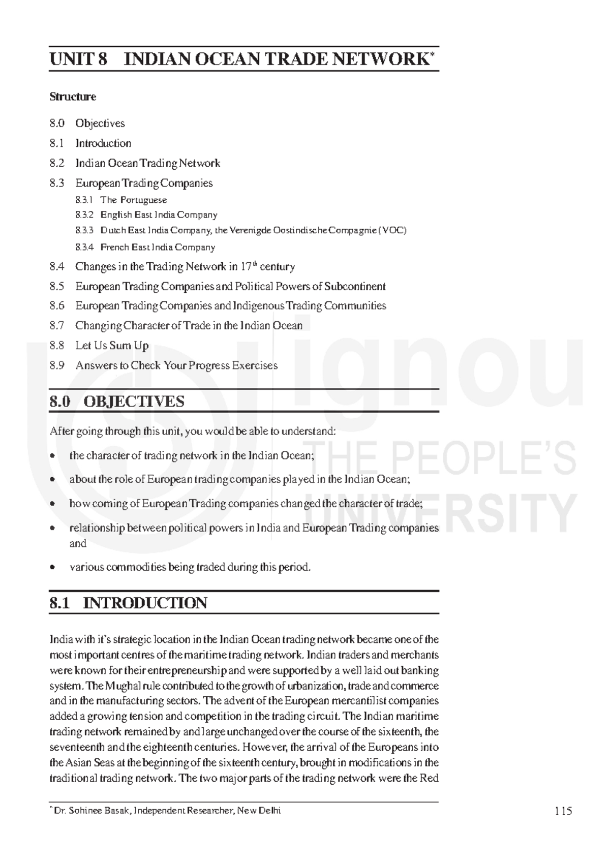 Unit-8 - hoi 7 , indian ocean trade - Indian Ocean Trade UNIT 8 INDIAN ...