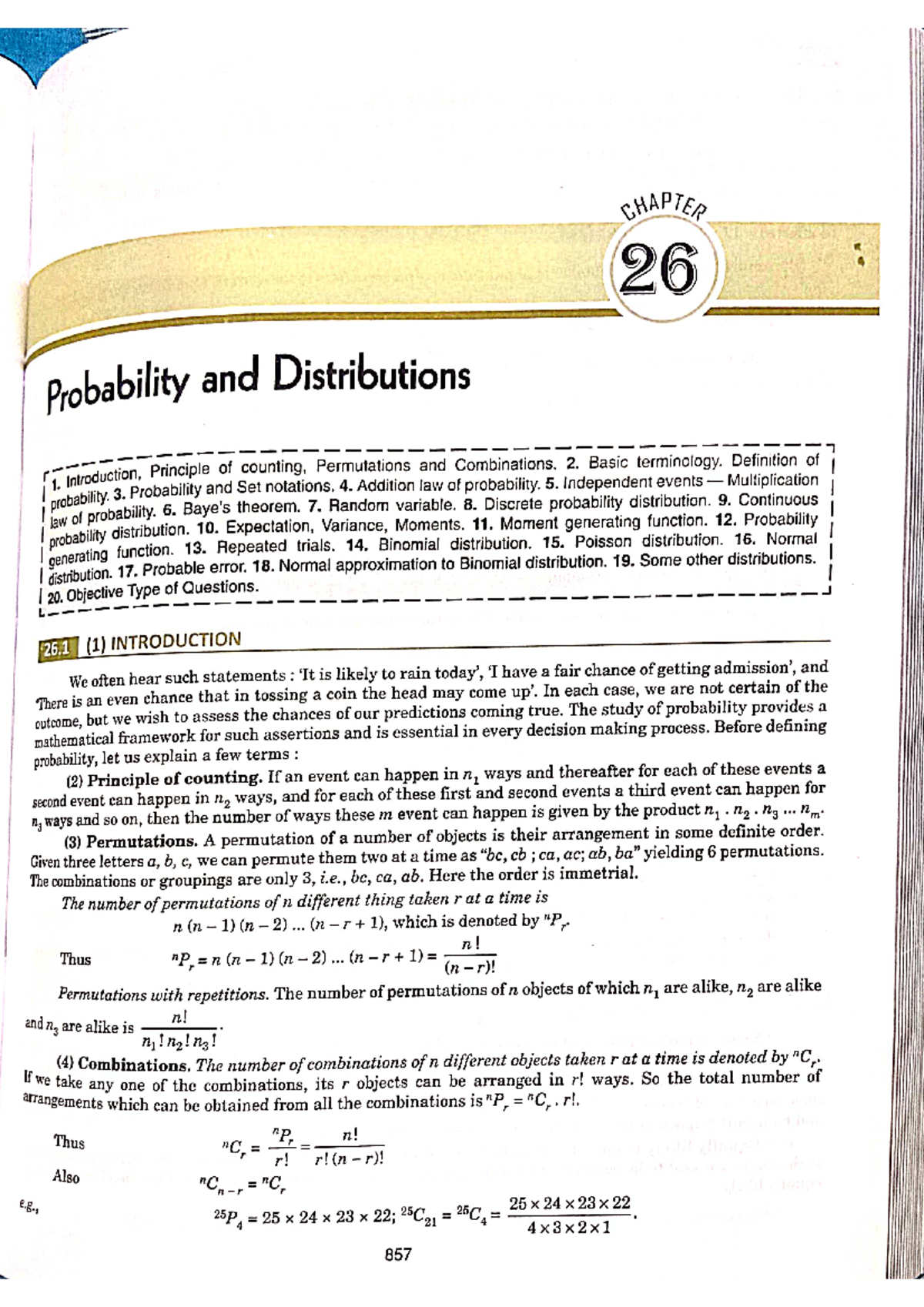 probability and distribution solving - CHAPTER 26 Probability and ...