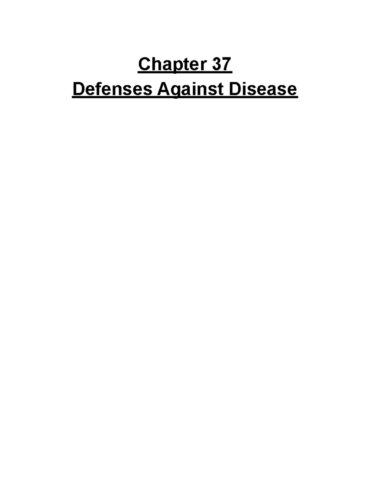 Defenses Against Disease - Chapter 37 Defenses Against Disease Microbes ...