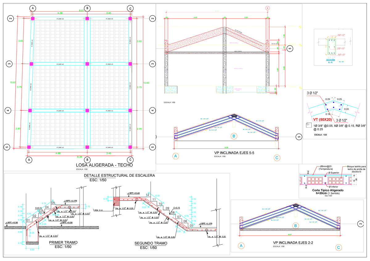 2.- Plano Detalles (LOSA Inclinada Y Escalera) - VS (25X35 cm) VS ...