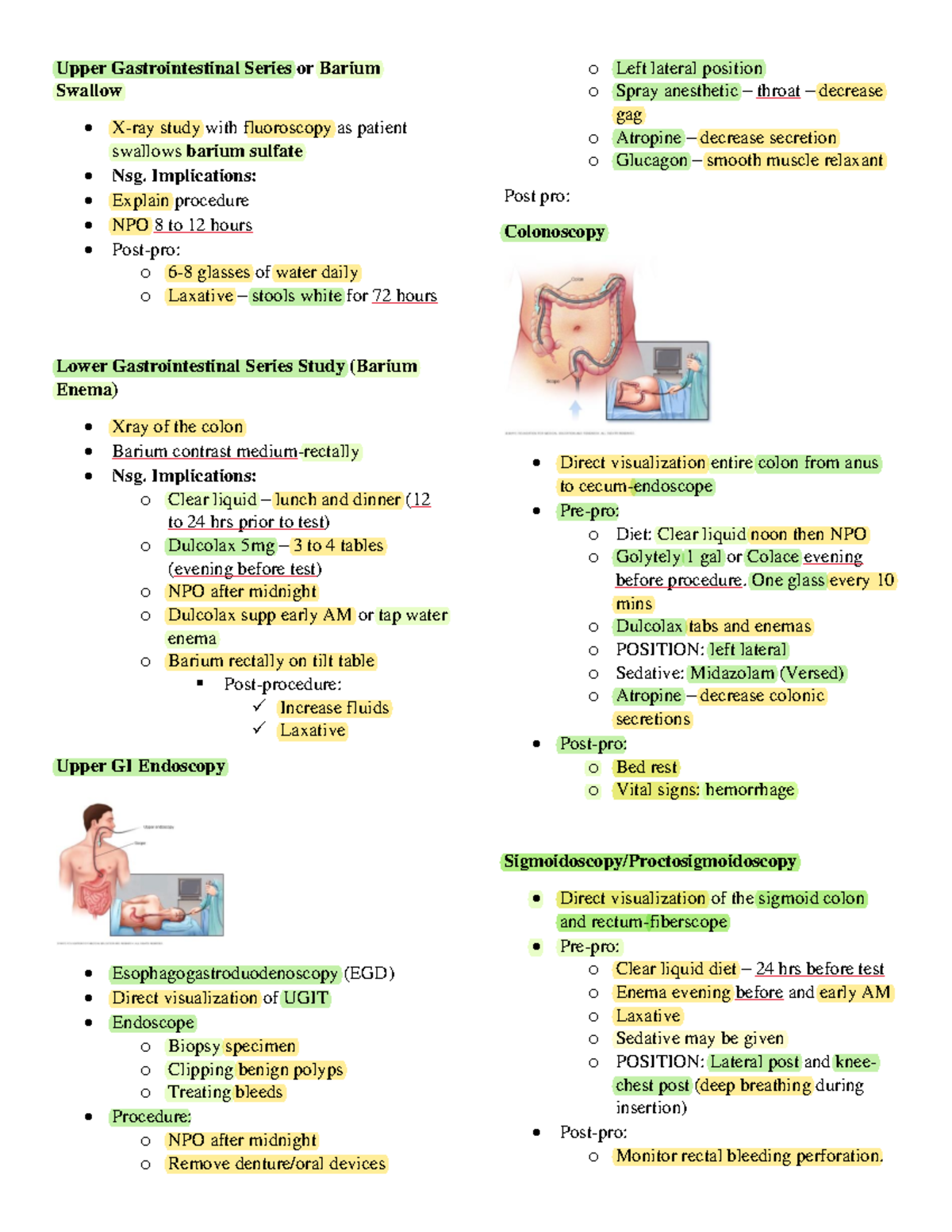 GIT - WEEK 2 - Diagnostic Test for GIT - Upper Gastrointestinal Series ...