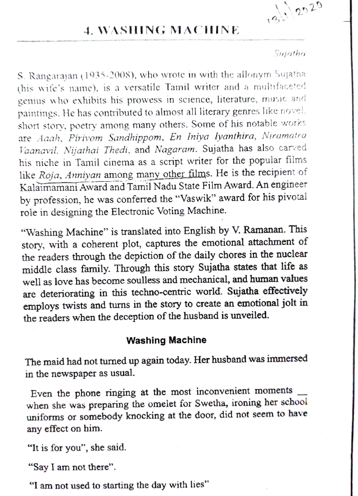 Washing machine - 4. WASHINGMACHINE ####### S. Rangarajan (935-2008 ...