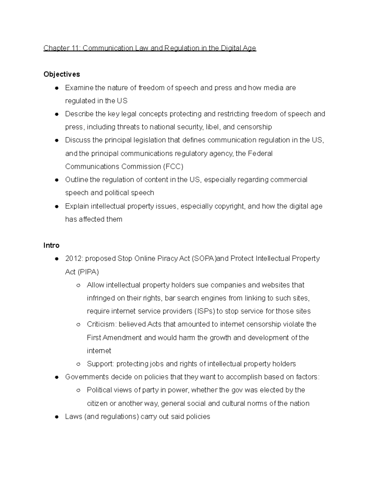 Chapter 11 (Communication Law and Regulation in the Digital Age ...