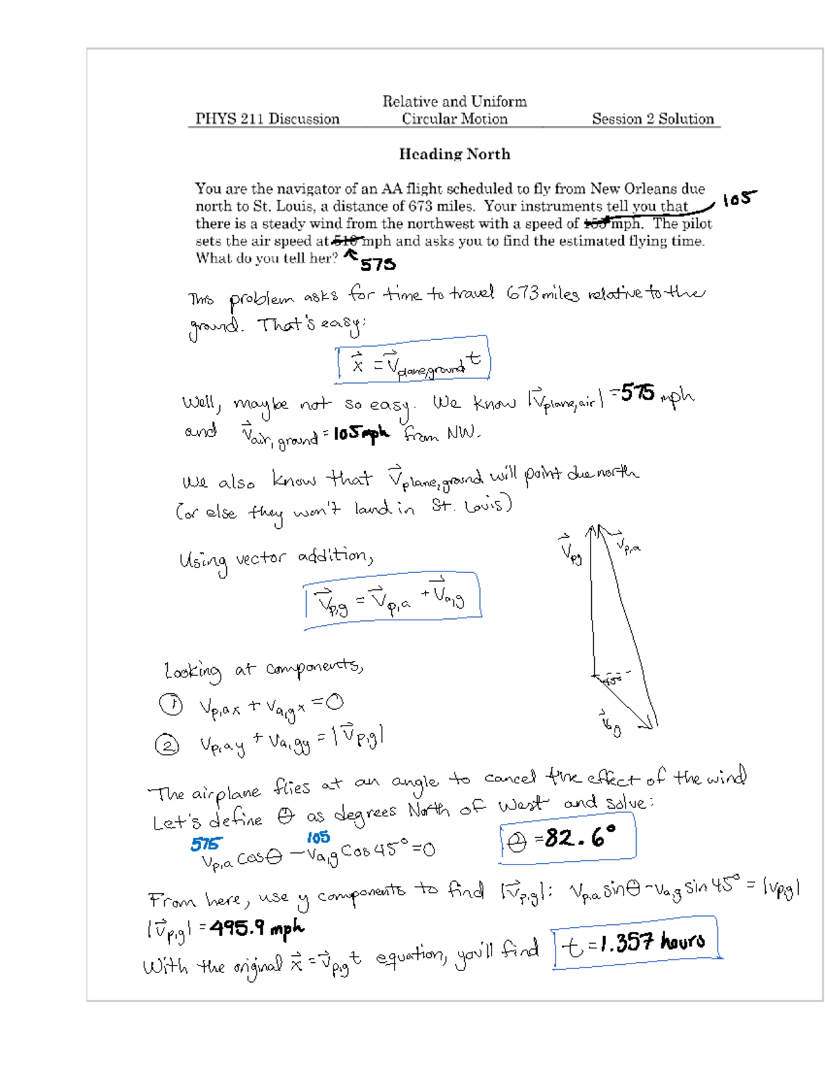 Discussion Solns 2 - PHYS 211 - Studocu