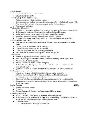Western Civ Notes - 8/ BCE=before common era CE=common era The greater ...