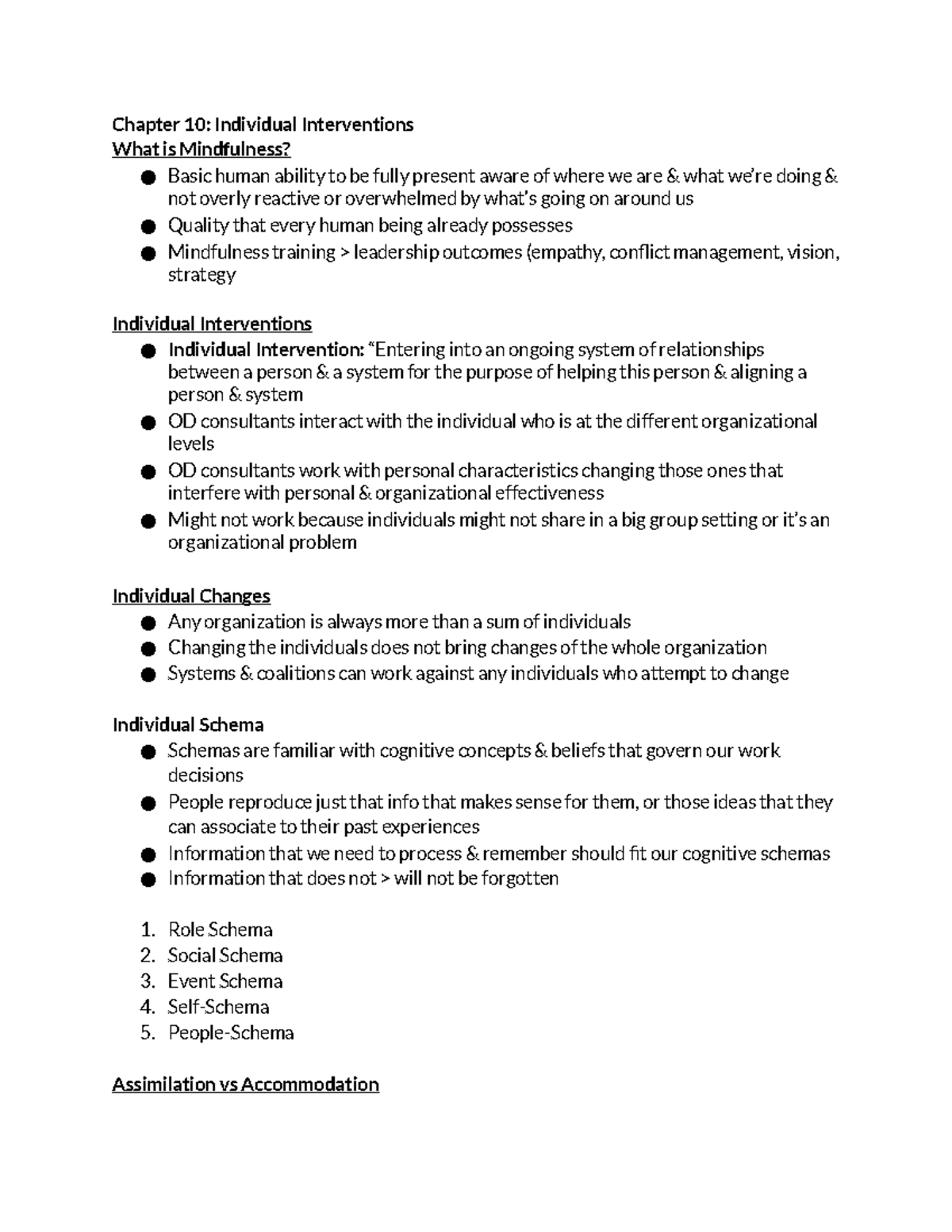 Org Dev - Week 8 - Organizational Development Notes - Chapter 10 ...