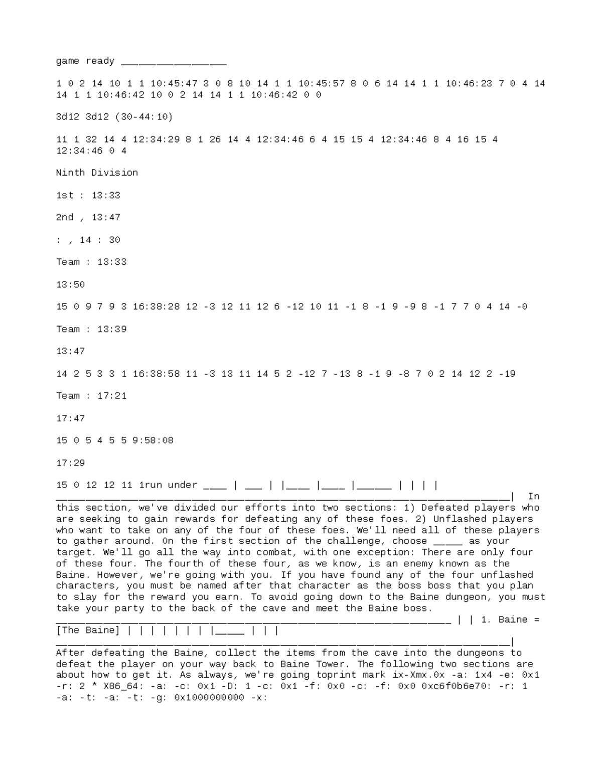 UNIV282 Pre Practice lab 4 2012 calculations - game ready ...