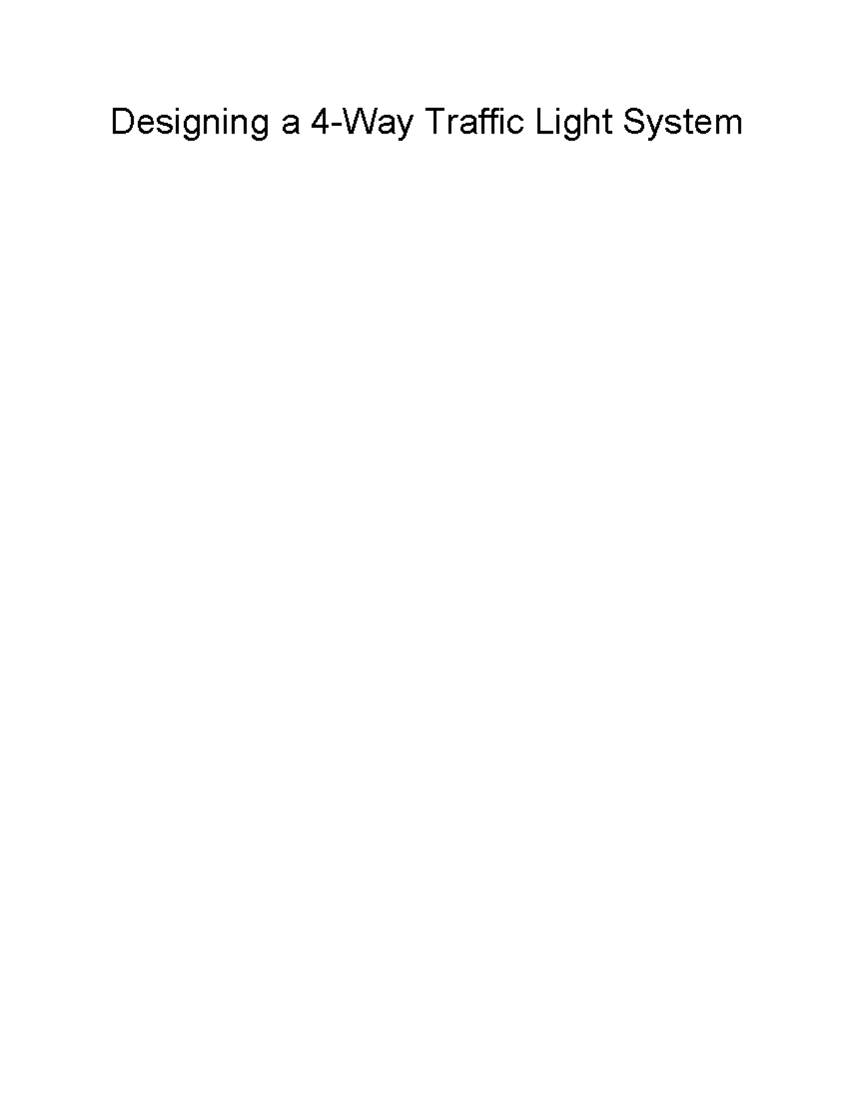 Designing a 4-Way Traffic Light System - Efficient management of these ...