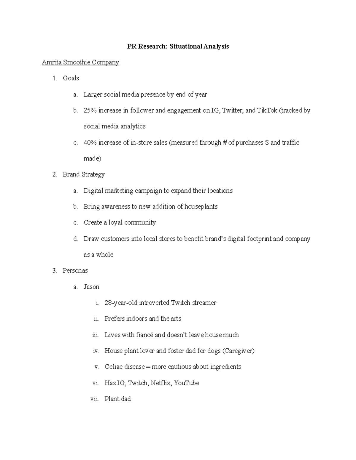 COM-370 PR Research, Situational Analysis - PR Research: Situational ...