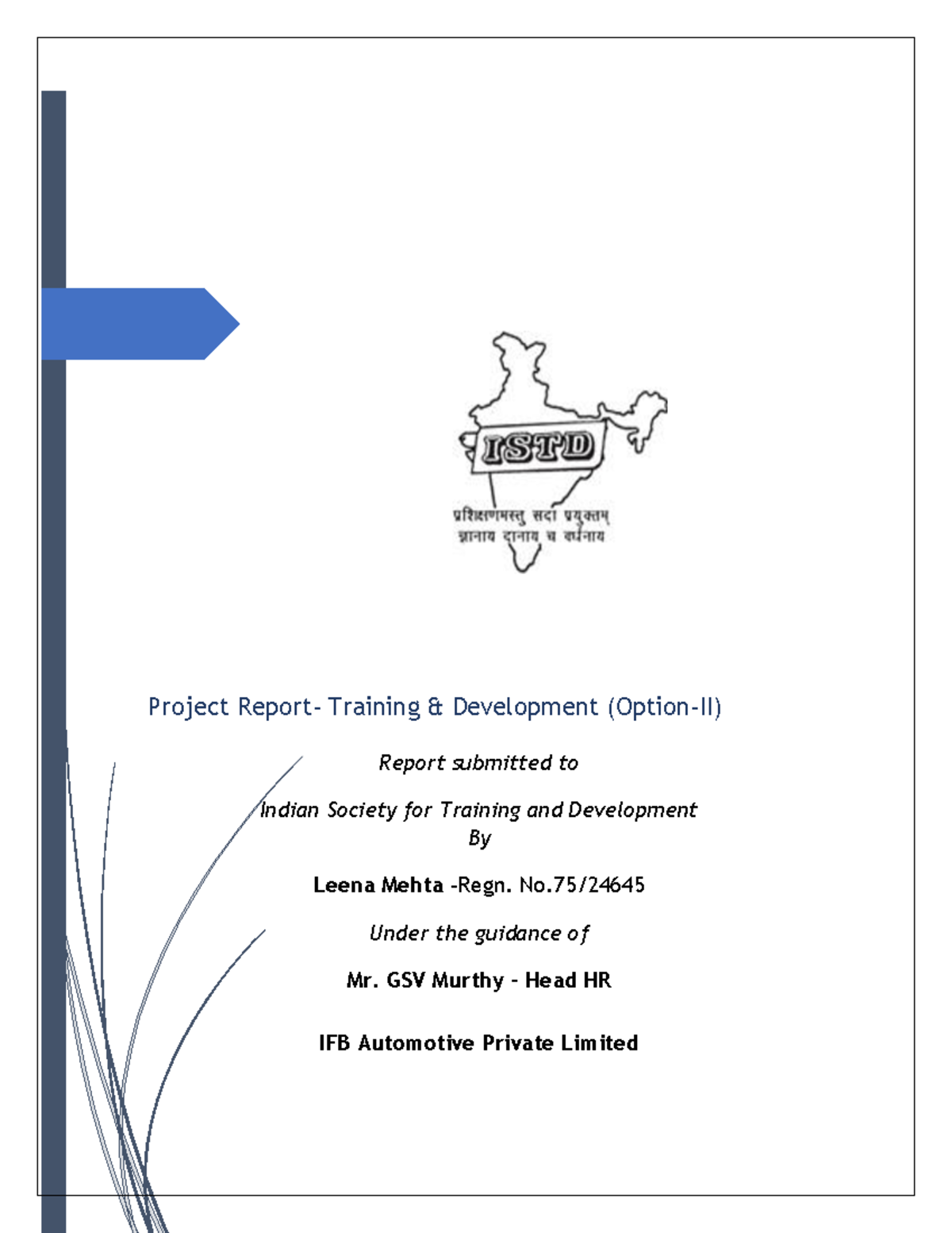 ISTD Diploma Project- Training and Development - Project Report ...