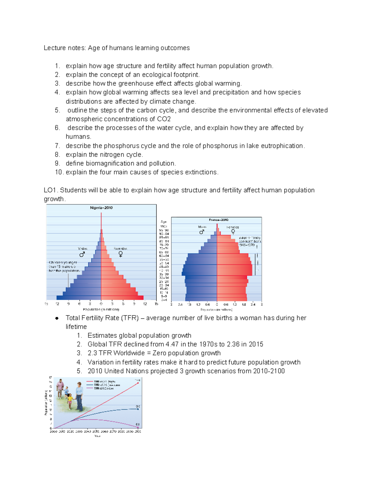 Bio 182 LN 4 - Heidi Kloeppels class - Lecture notes: Age of humans ...