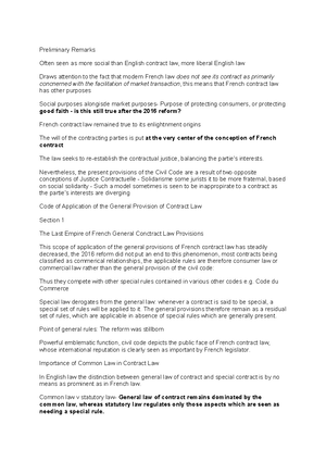 cours de French law of obligations - FRENCH LAW OF OBLIGATIONS Manuel ...