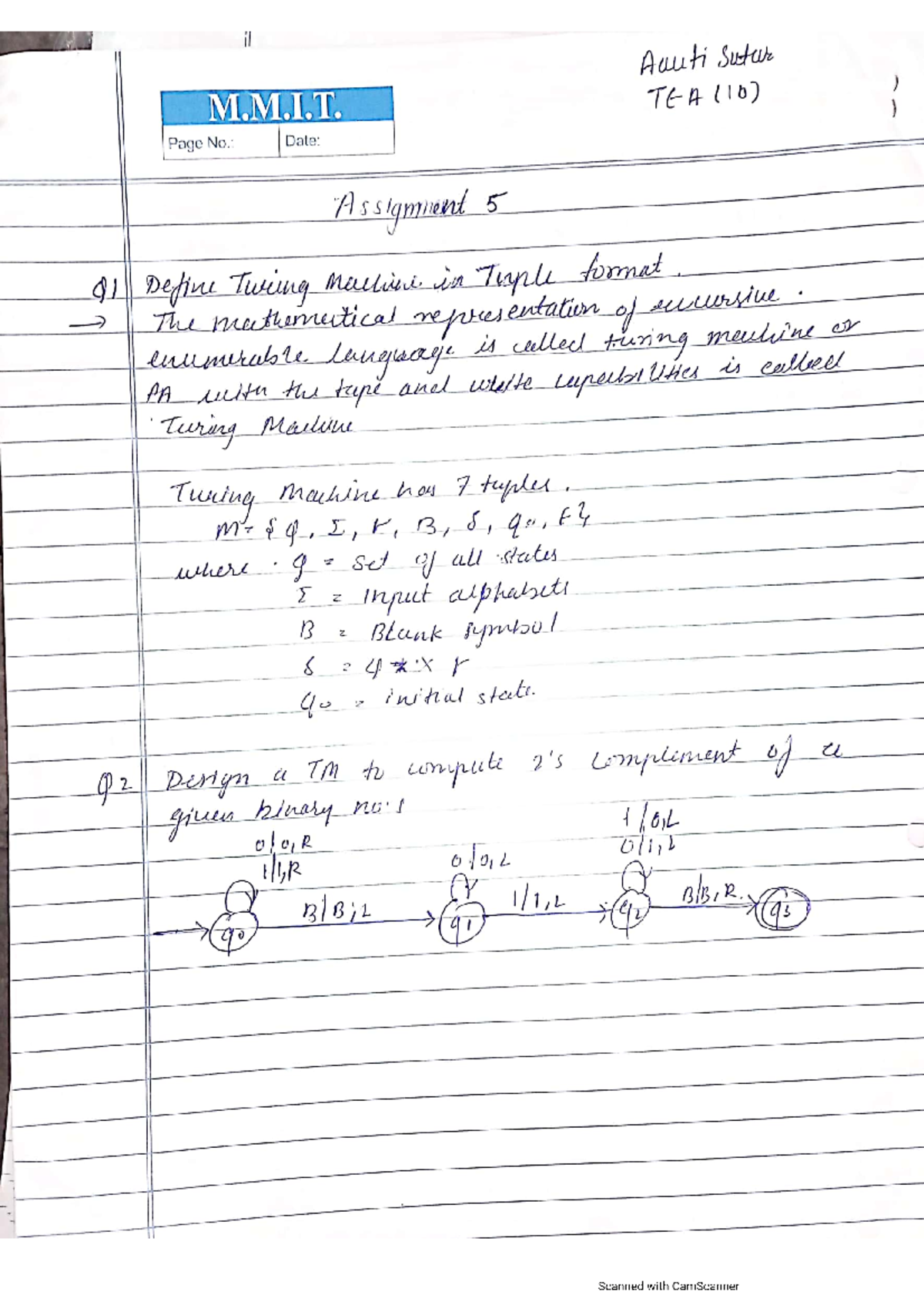 TOC 5 - Computer Engineering - Studocu