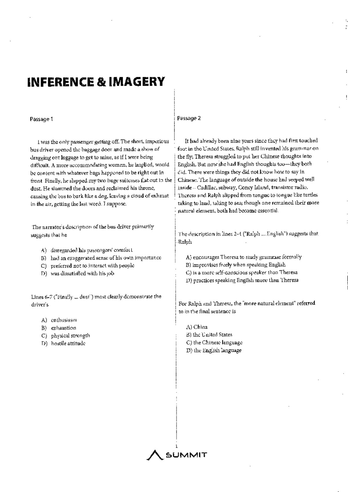 Inference & Imagery - This course is flalalala - BOS 373 - Studocu
