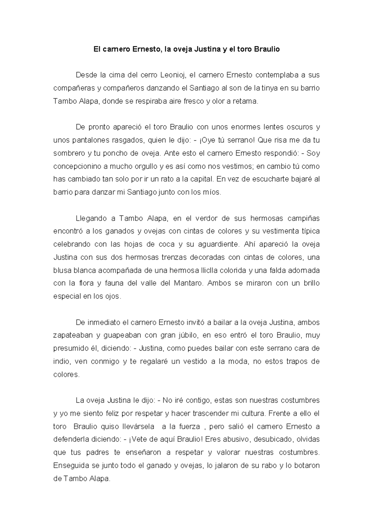 El carnero y el toro - produccion fabula - El carnero Ernesto, la oveja ...