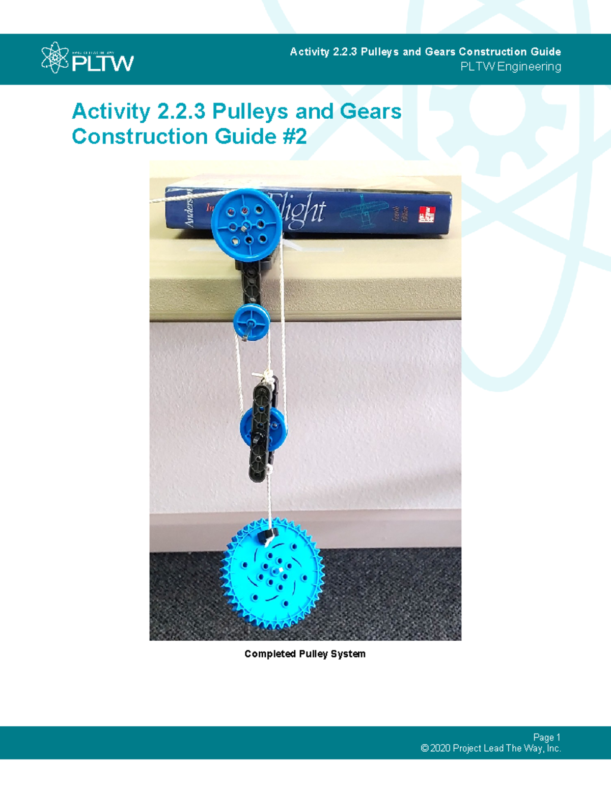 Ees 223 Pulley 2 Construction Guide - Activity 2.2 Pulleys and Gears ...