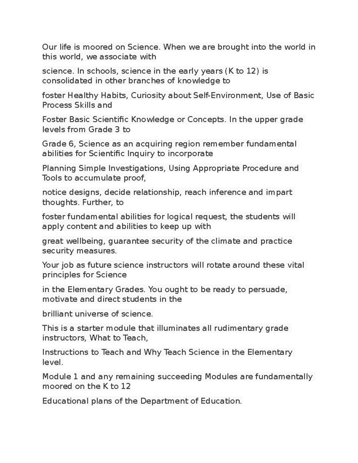 Sample Notes about Physical Health and habits - Our life is moored on ...