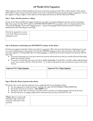 AP World DBQ Worksheet - AP WORLD HISTORY DBQ WORKSHEET PROMPT ...