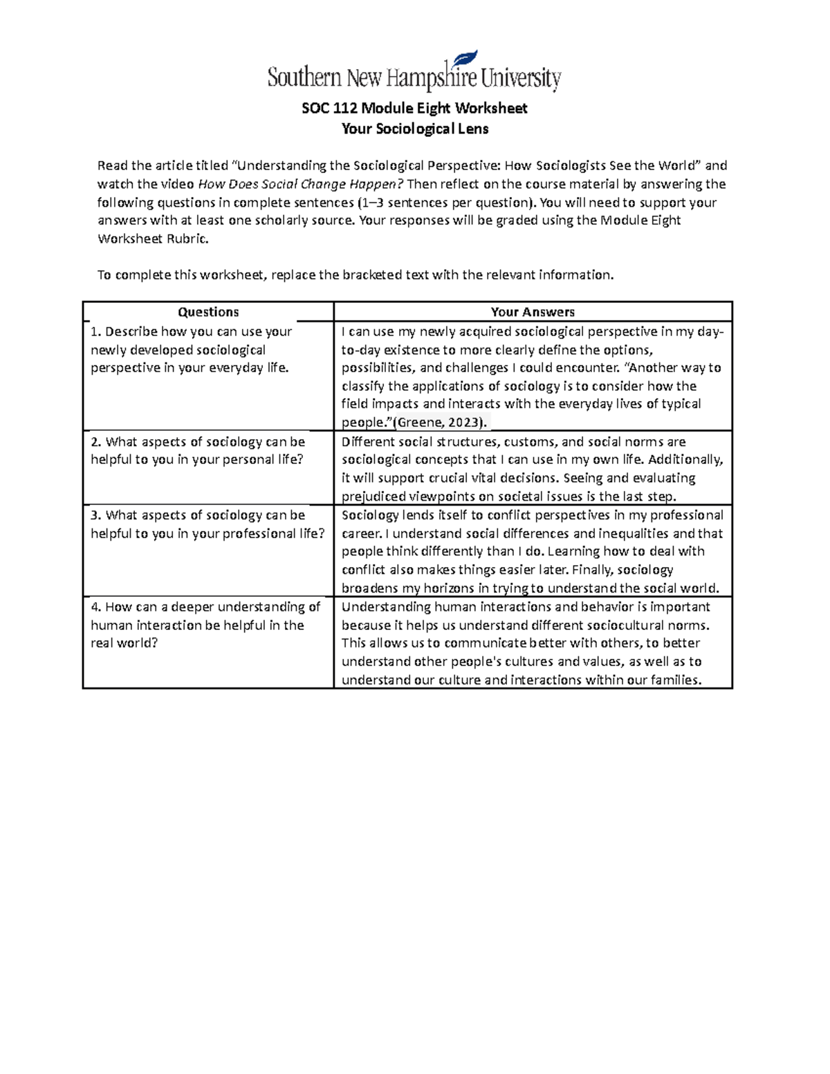 SOC 112 Module Eight Worksheet - SOC 112 Module Eight Worksheet Your ...