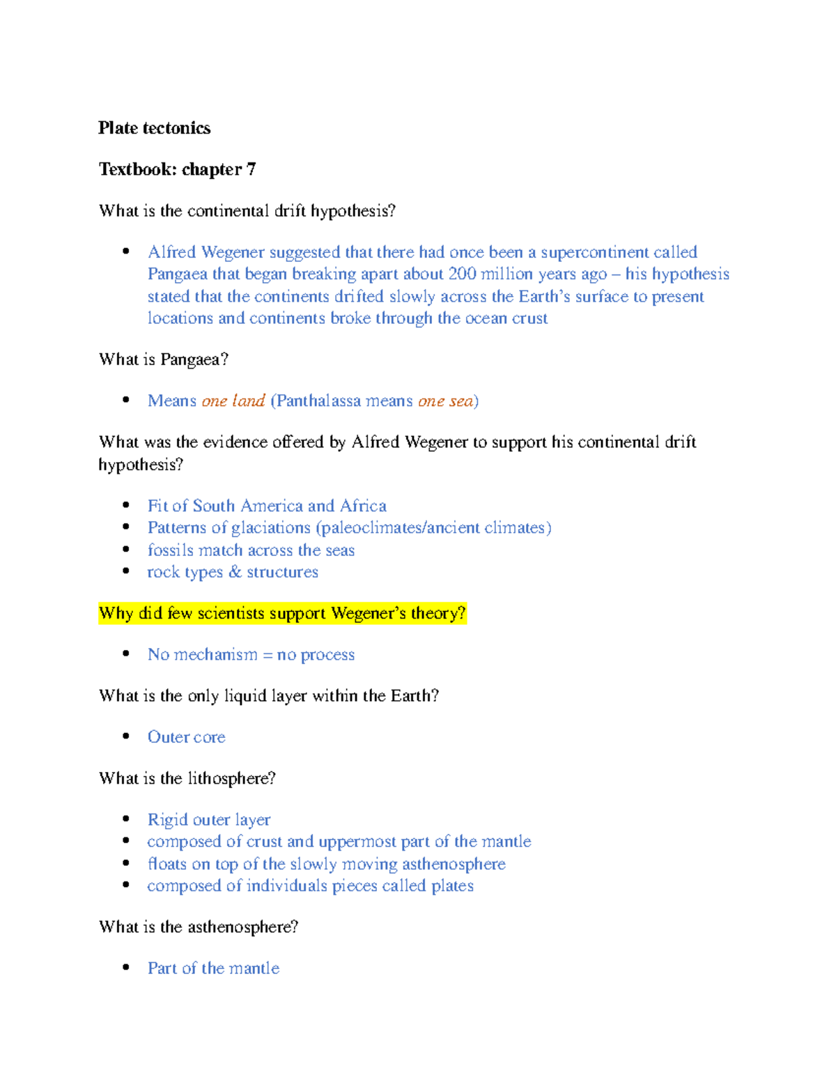 Plate tectonics:Earthquakes Study Guide - Plate tectonics Textbook ...