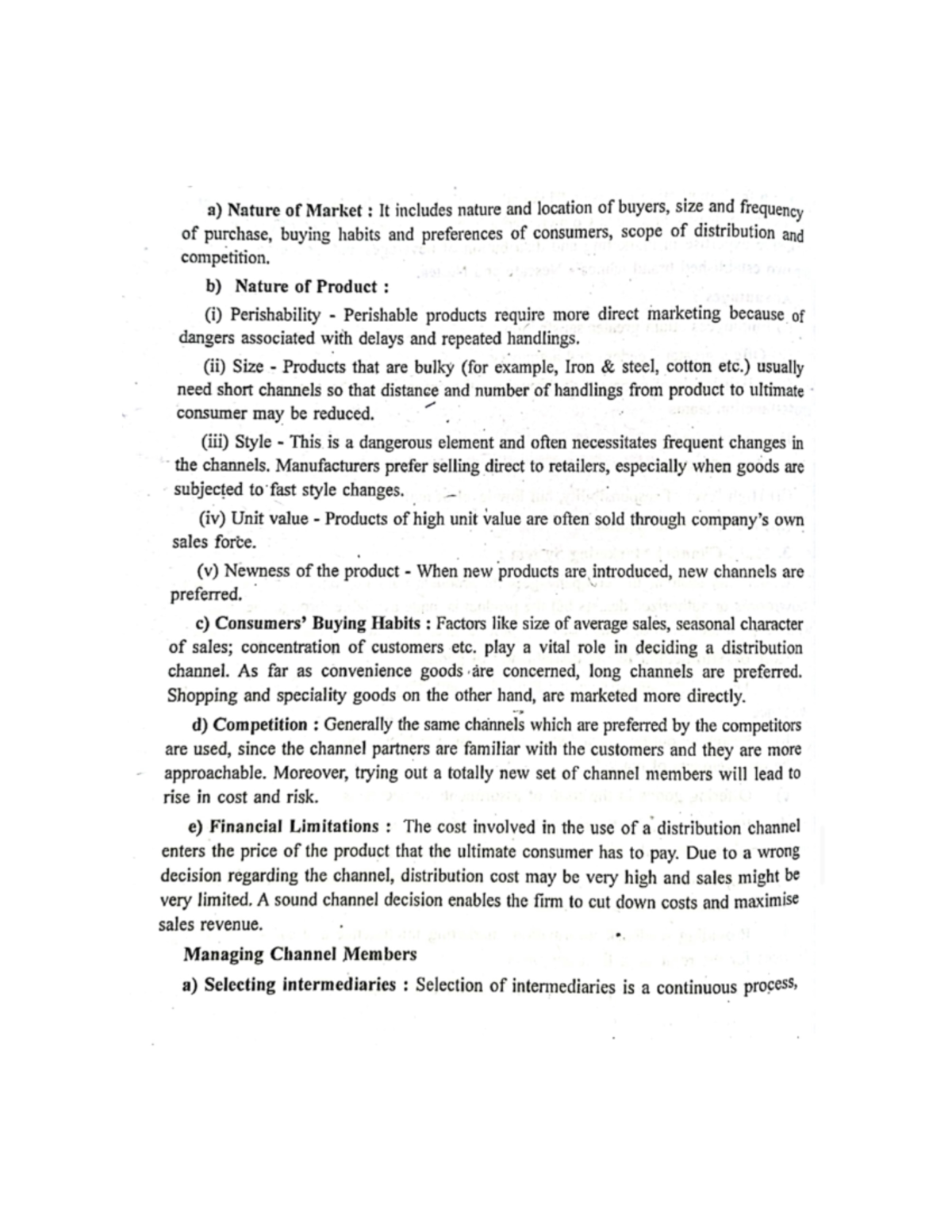 Factors affecting choice of distribution channel - Marketing Management ...