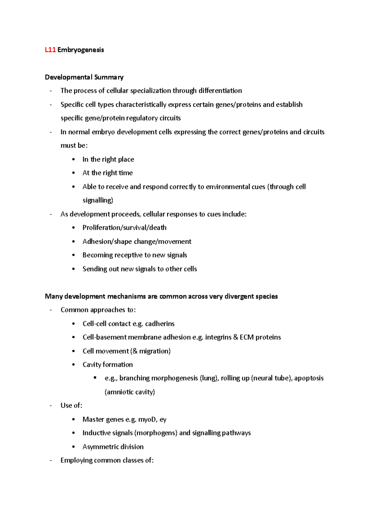 L11 onwards pshi - PHSI - L11 Embryogenesis Developmental Summary - The ...