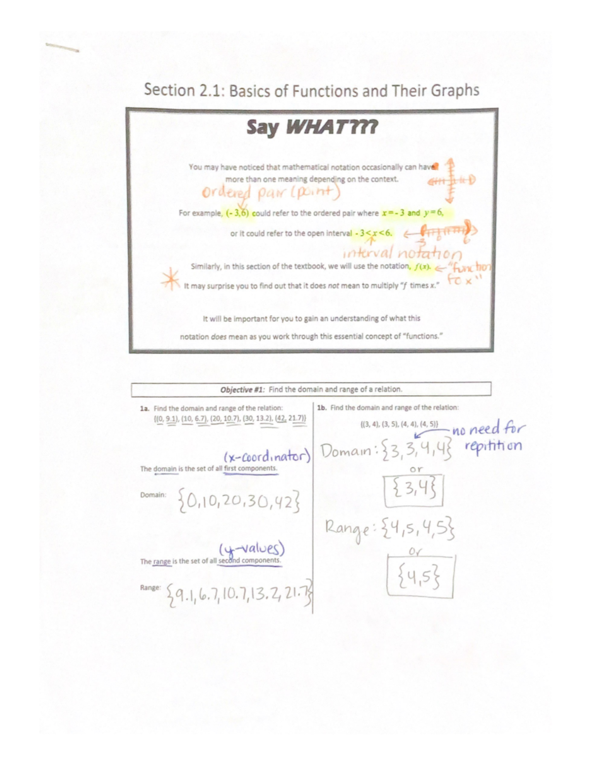 Section 2.1 Basics of Functions and Their Graphs - MATH 111 - Studocu
