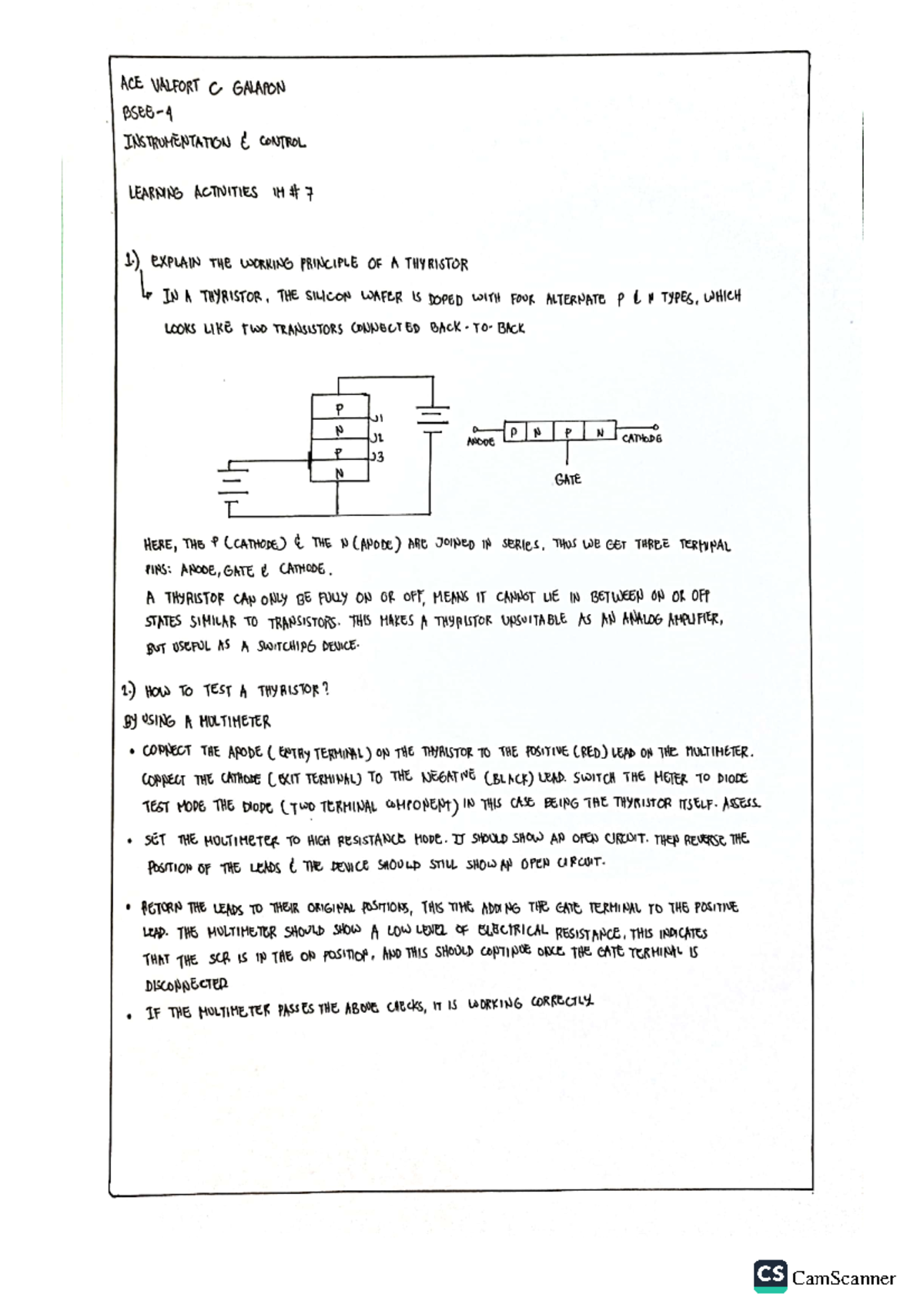 Instru LA#7 - Feedback And Control Systems - CamScanner - Studocu