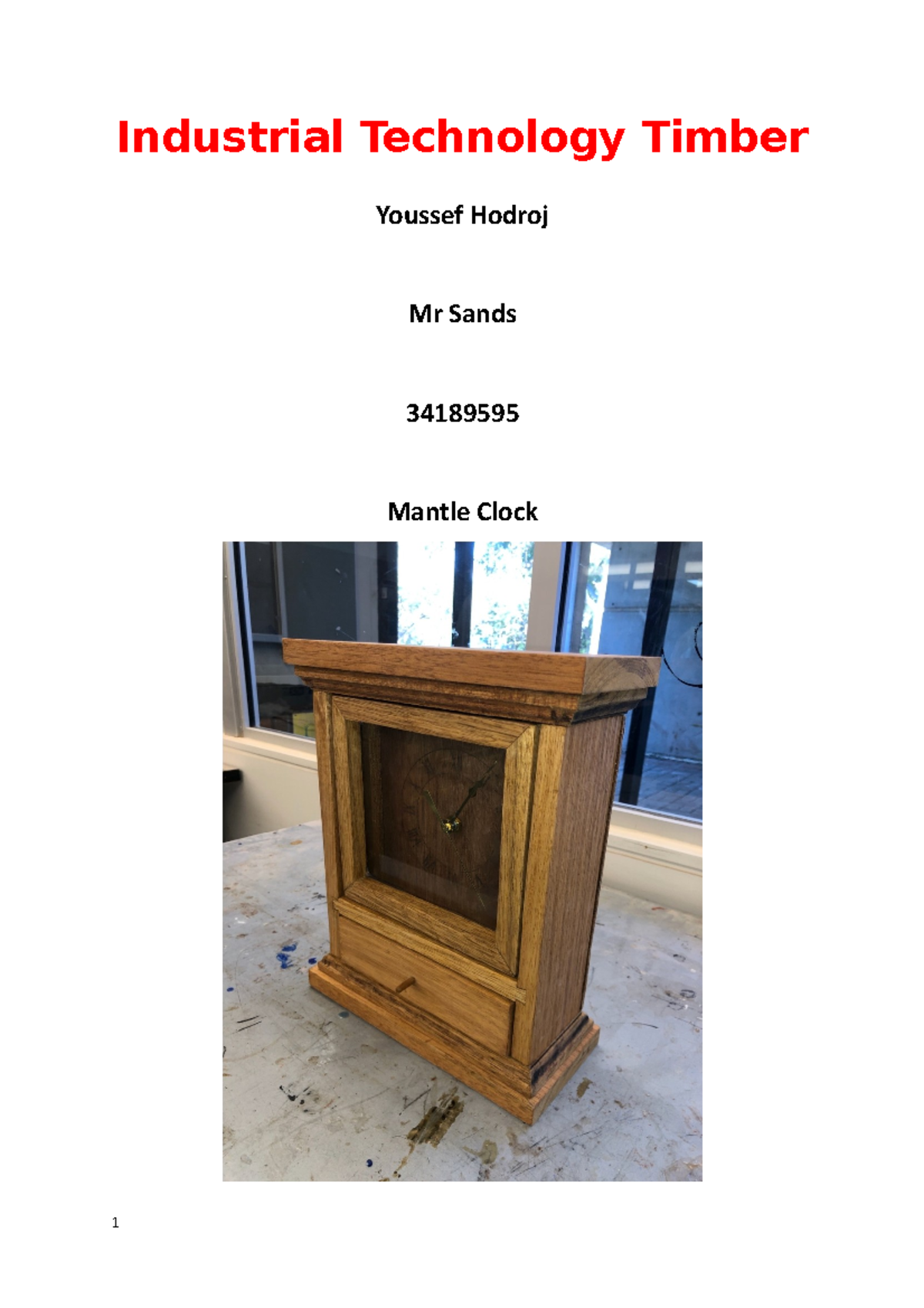 Industrial Technology Timber Task 2 5.11.25 pm - Industrial Technology ...