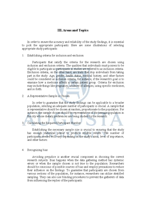 Chapter III-IV Introduction to Research - III. Areas and Topics Network ...