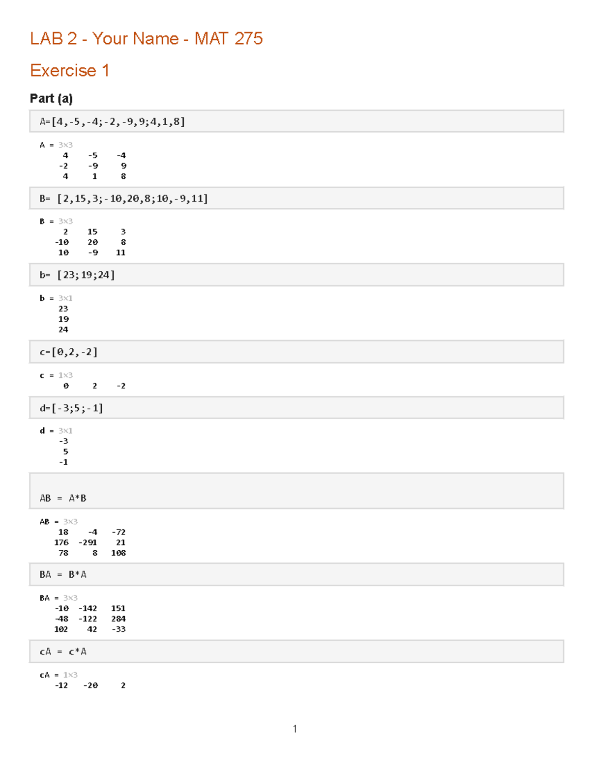 Lab 2 template - Lab 2 Notes - Part (a) - LAB 2 - Your Name - MAT ...