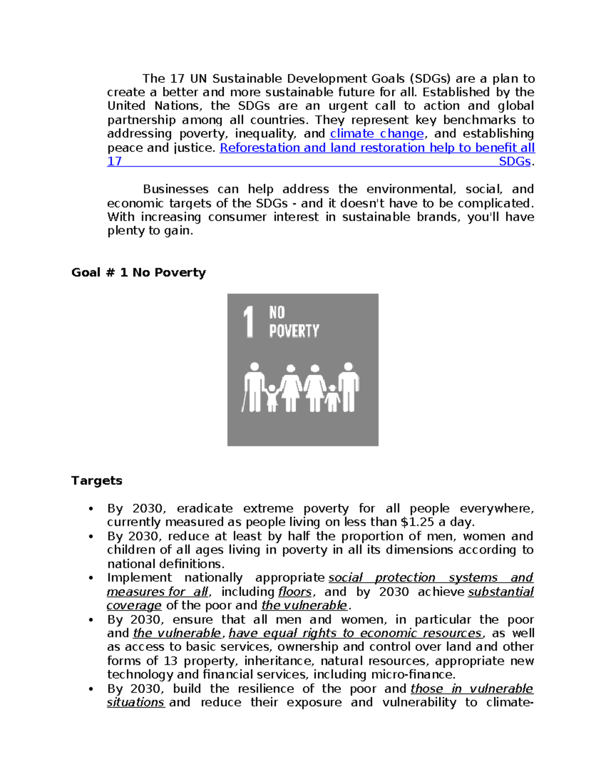 Lesson 1-Thefirst 3Sustainablr Development Goals - The 17 UN ...