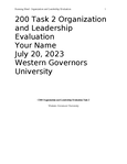 c200 task 2 - managing organizations and leading people - Studocu
