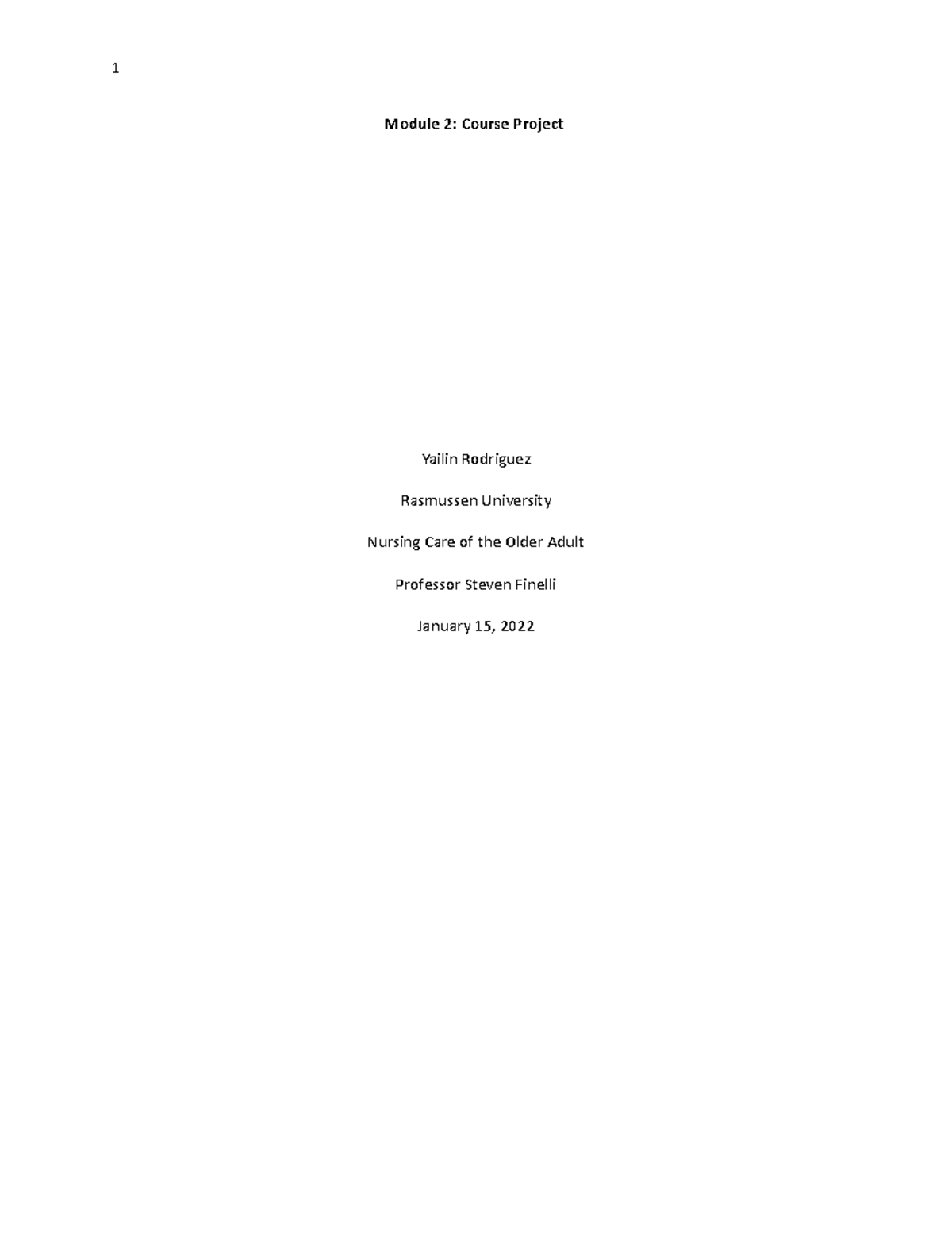 Diabetes/ module 5 - Module 2: Course Project Yailin Rodriguez ...