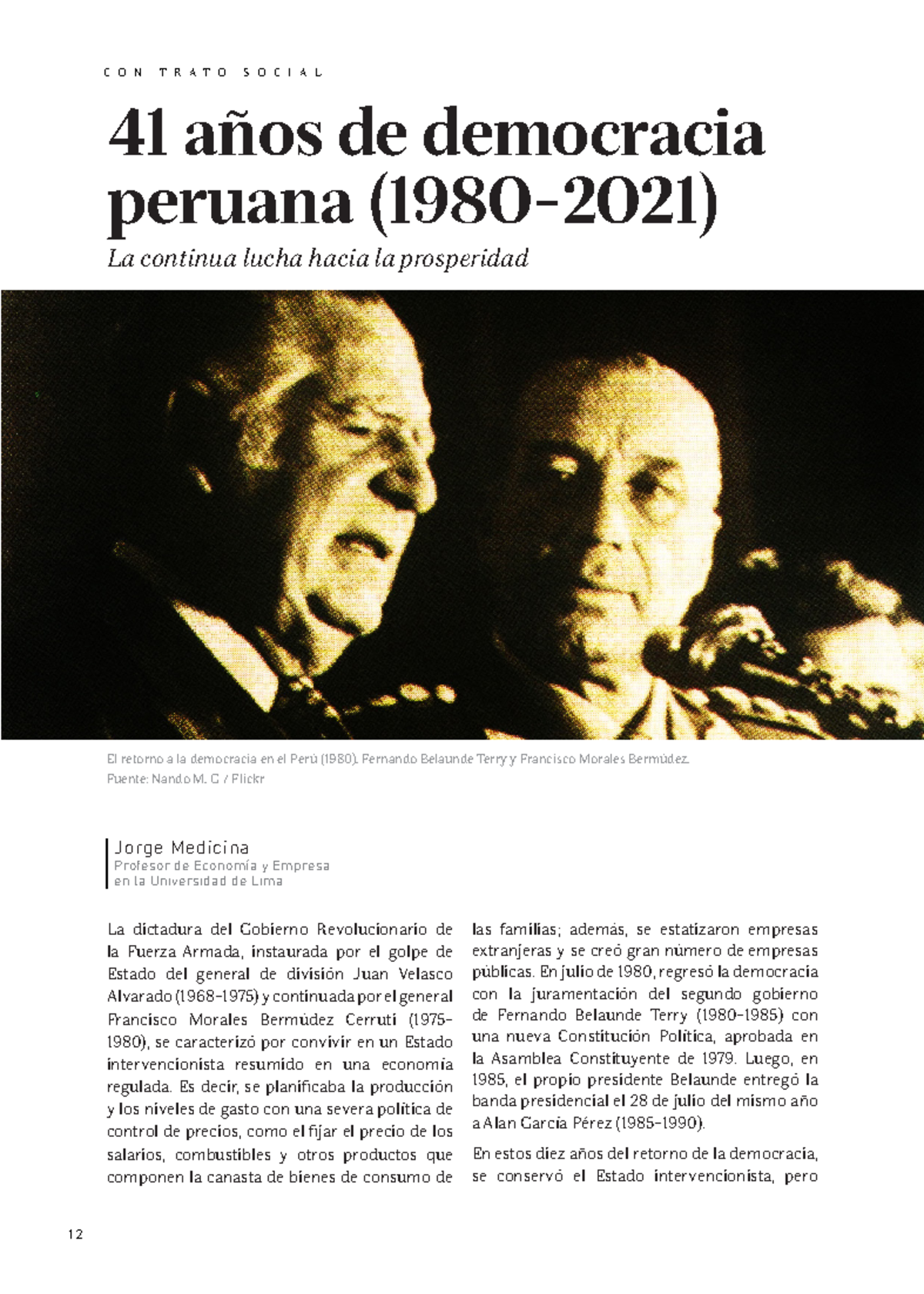 41 años de Democracia Peruana (1980-2021) - las familias; además, se ...
