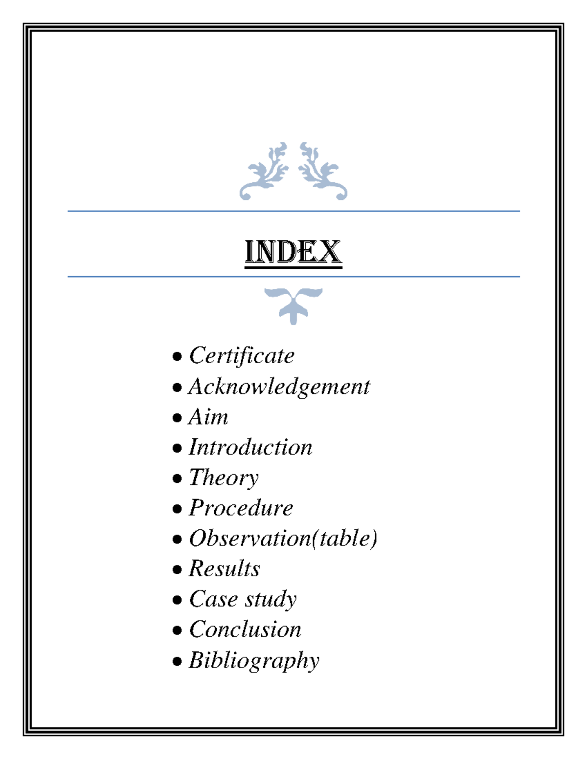 EMON CHEM Project Final - index Certificate Acknowledgement Aim Introduction Theory Procedure ...