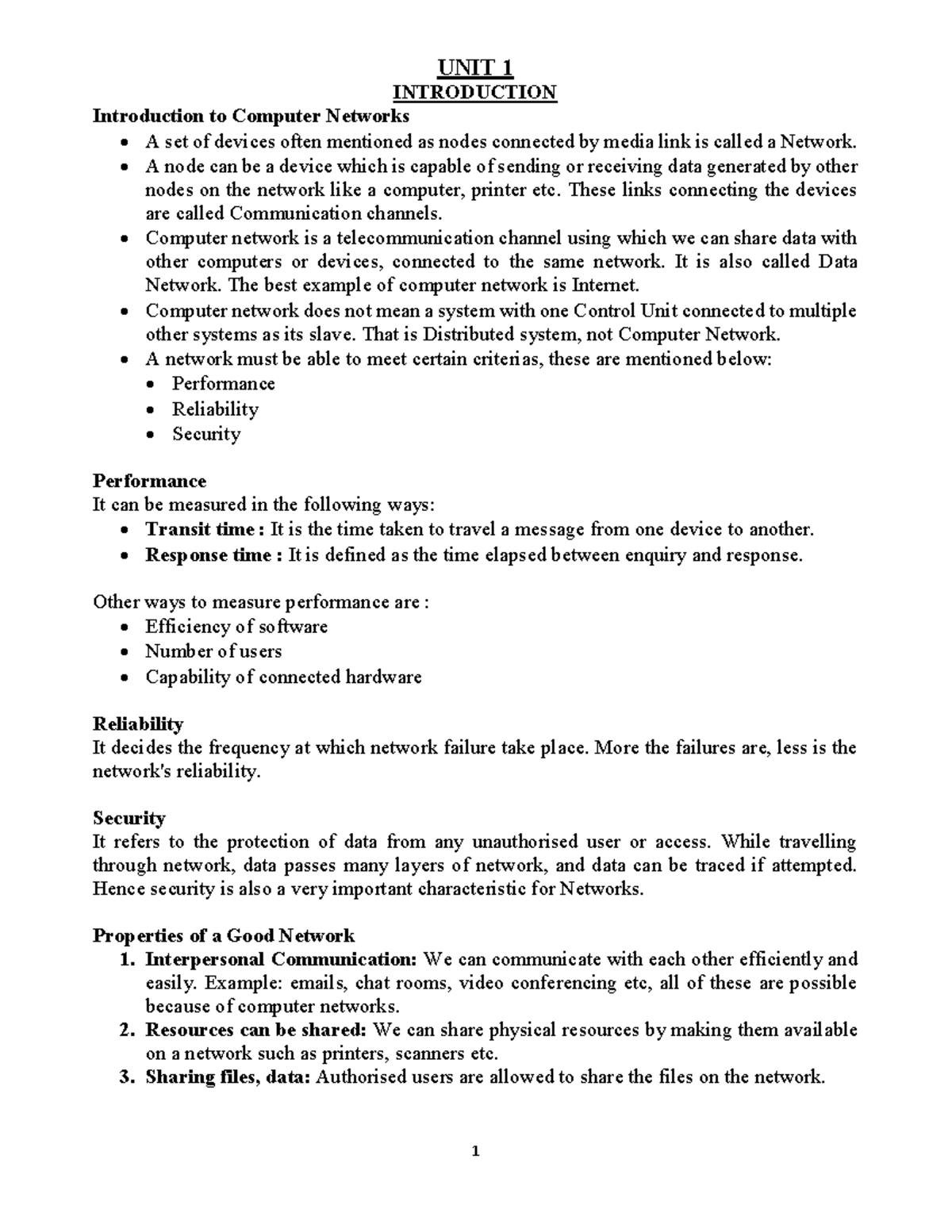 Computer Networks - A node can be a device which is capable of sending ...