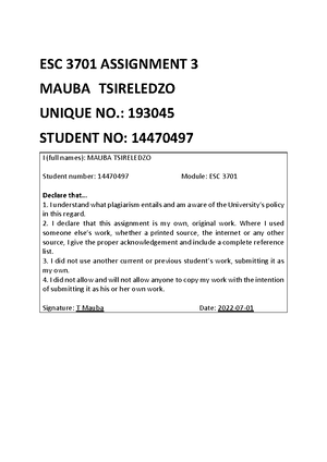 EDS3701 - Unisa - Educational Studies - Studocu
