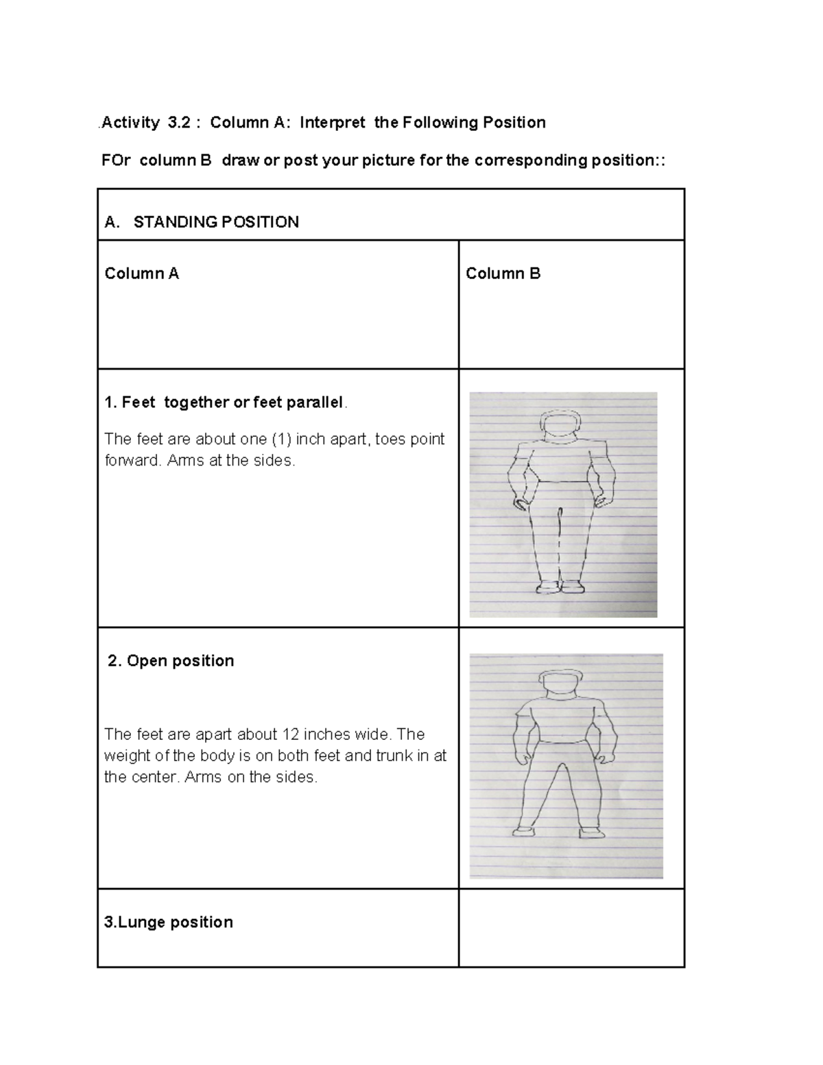 [Template] activity 3 - Physical Education - .Activity 3 : Column A ...