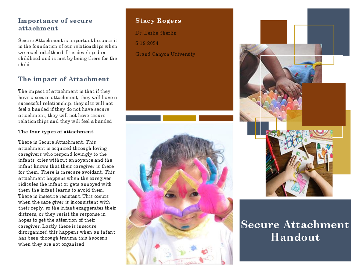 Document 6 - got an A - Importance of secure attachment Secure ...