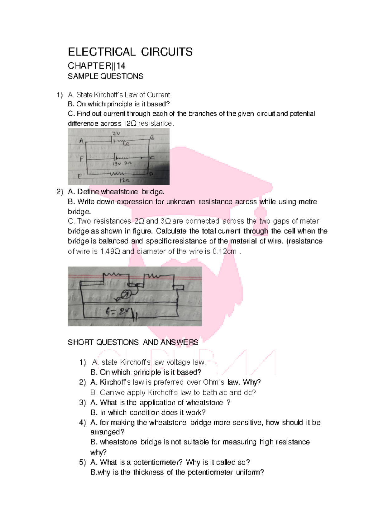 Electrical- Circuits - science - ELECTRICAL CIRCUITS CHAPTER|| SAMPLE ...