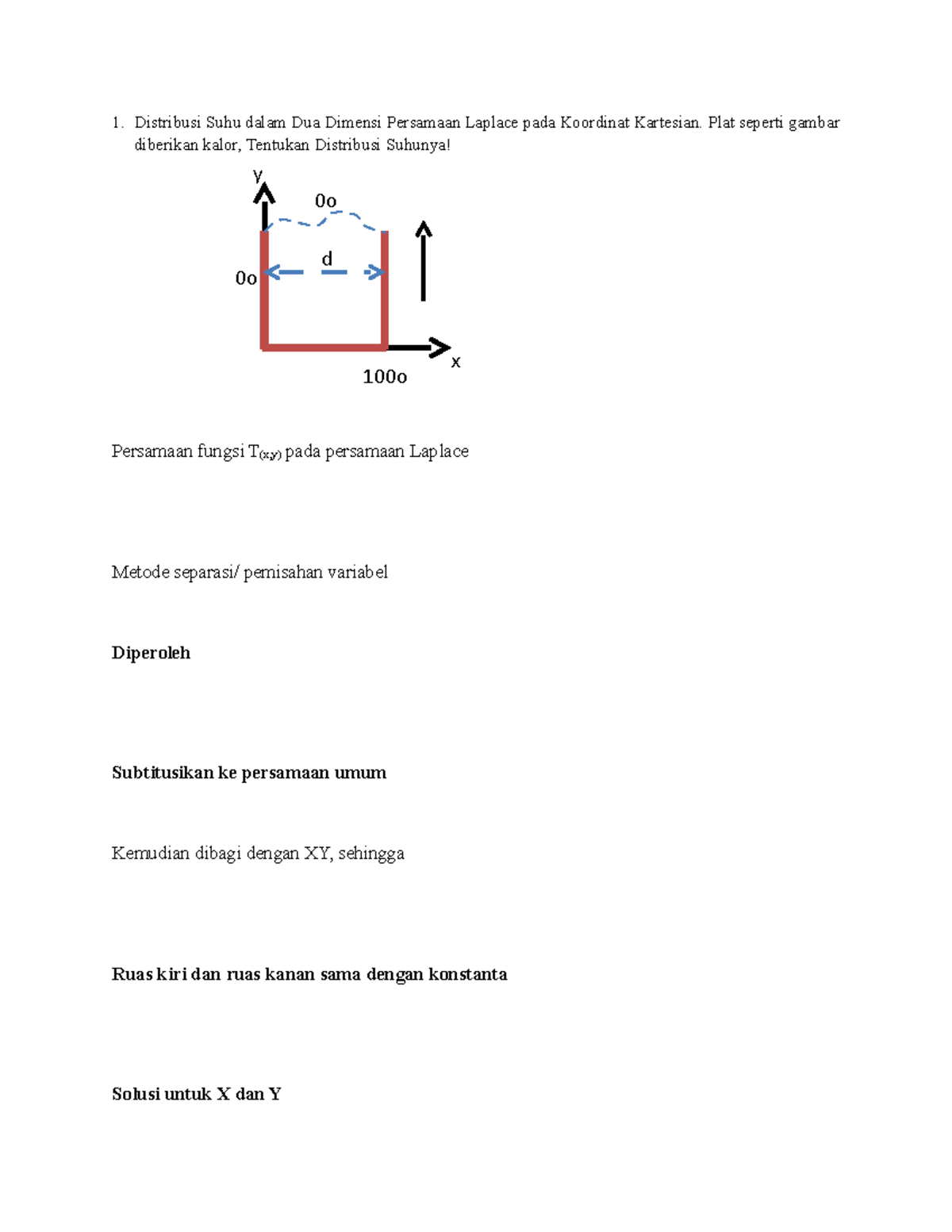 Contoh soal 1 PDP eliptik - Distribusi Suhu dalam Dua Dimensi Persamaan ...