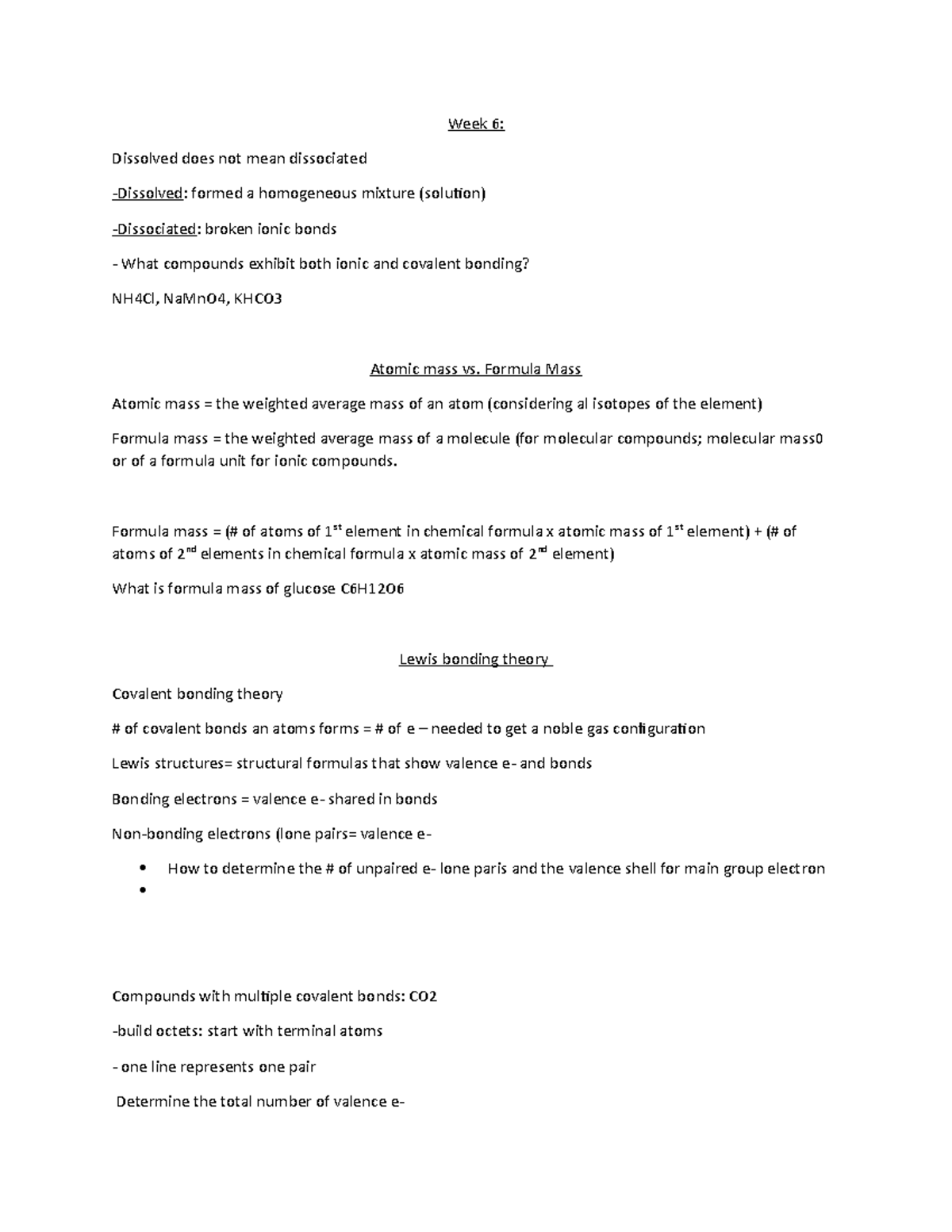 Week 6 Notes Atomic Mass Vs Formula Mass The Lewis Bonding Theory week-6-notes-atomic-mass-vs-formula-mass-the-lewis-bonding-theory