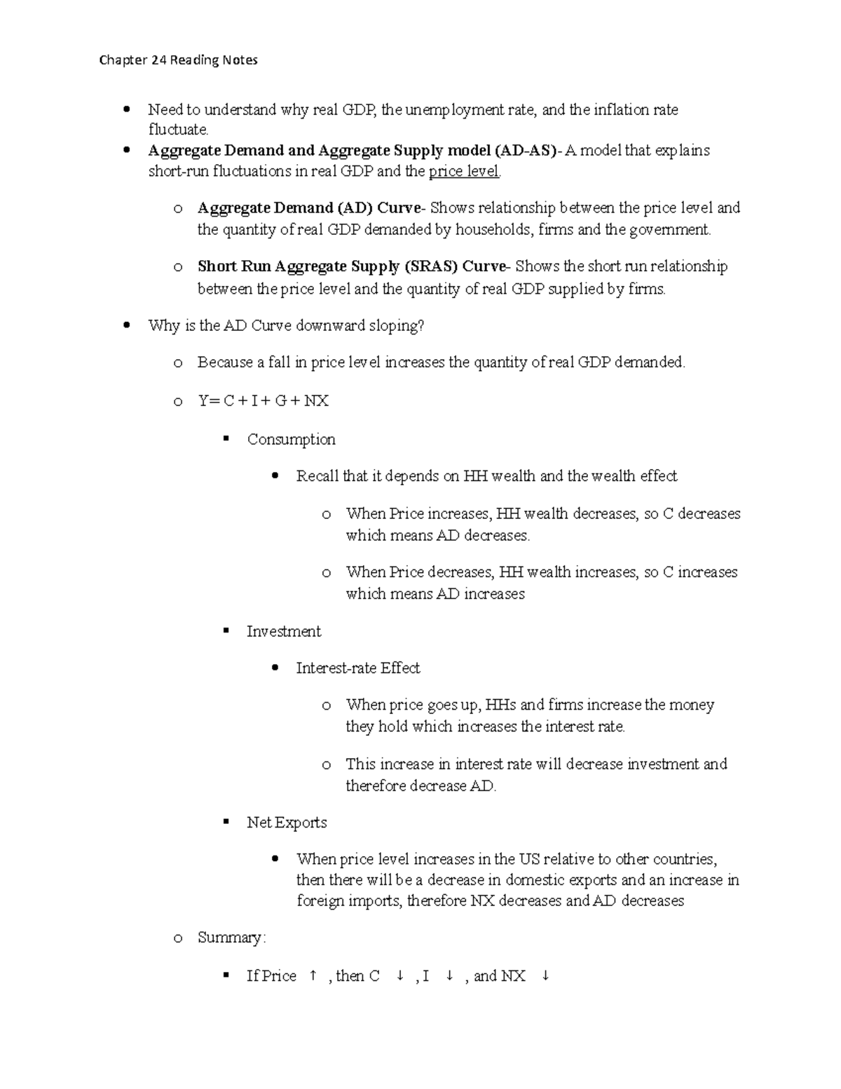 Chapter 24 Reading Notes - ECO 001 - Studocu