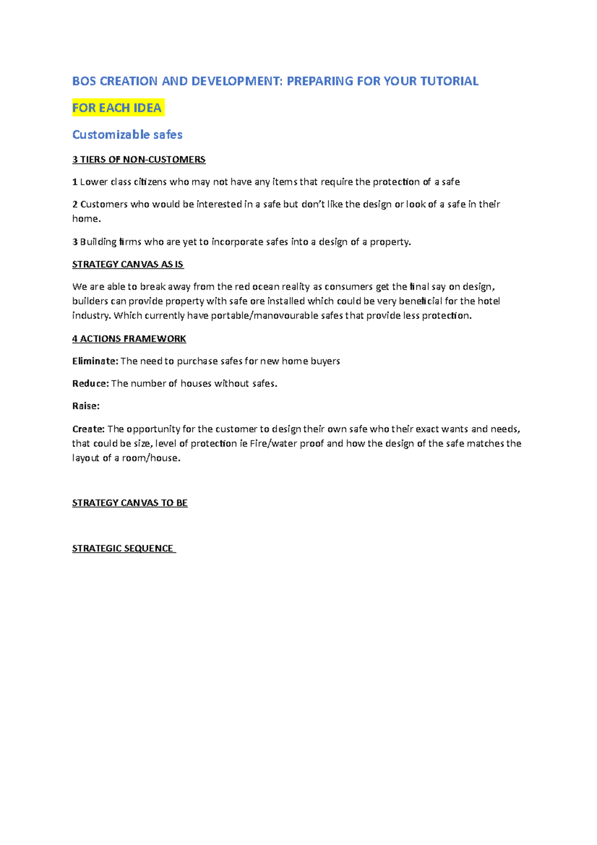 BOS Creation AND Development Template Planning for your tutorial - BOS ...