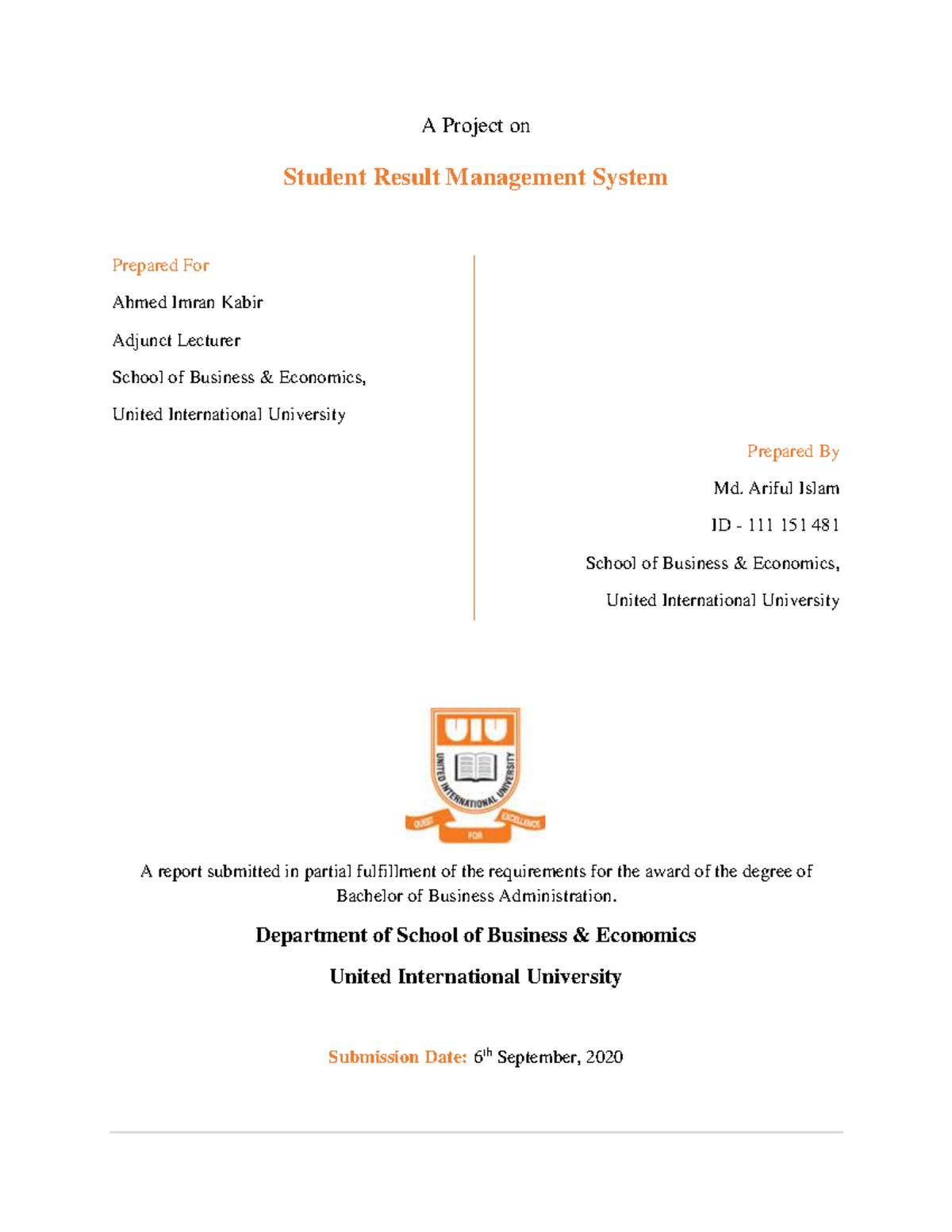 Student Result Management system - A Project on Student Result ...