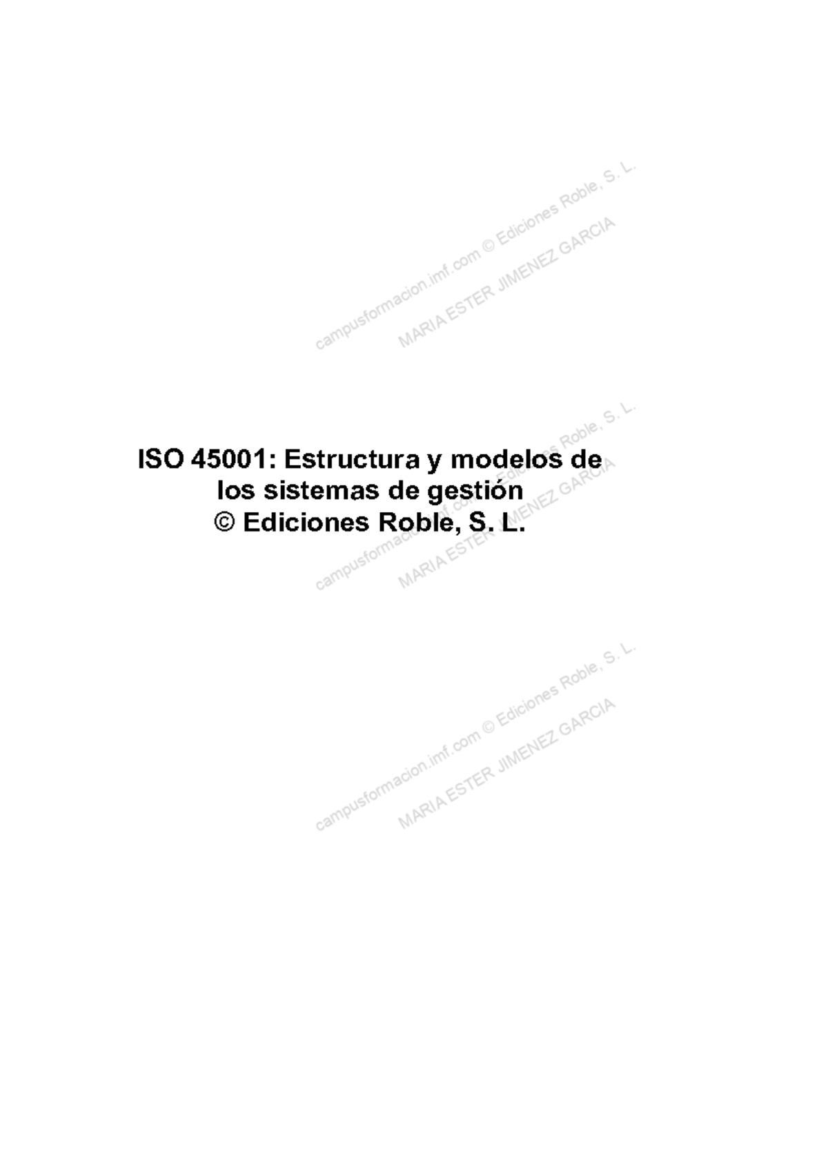 03ISO45001 Estructura YModelos De Los Sistemas De Gestion - ISO 45001: Estructura y modelos de ...