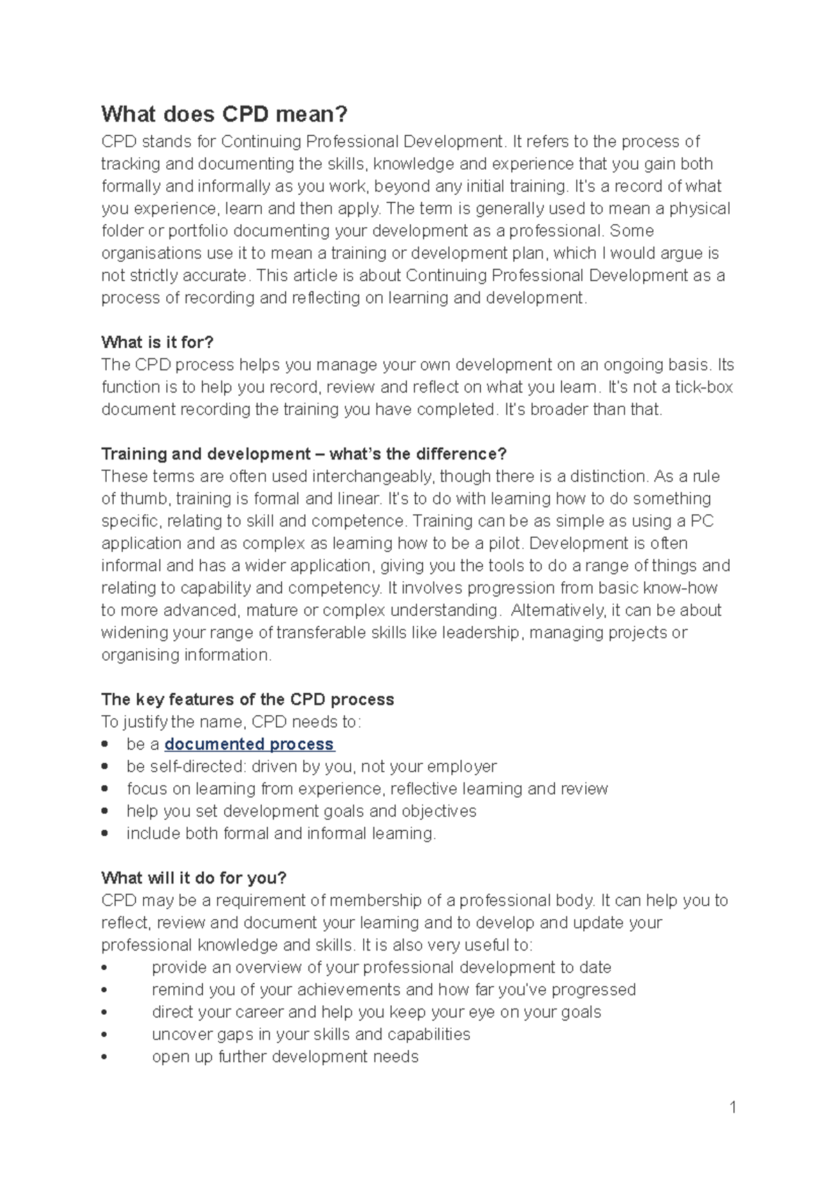 What does CPD mean - Please read properly - What does CPD mean? CPD ...