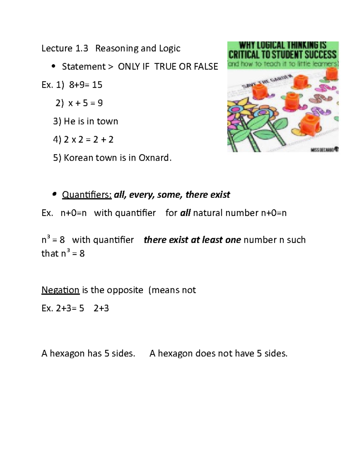MATH 102 Lecture 1.3 Reasibubg ABD Logic NEW ON LINE-1-1 - Lecture 1 ...